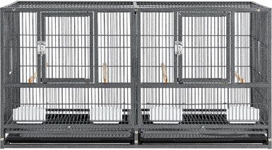 Tucker Murphy Pet Bethpage 21'' Iron Flat Top Breeder/Stacker Bird Cage ...