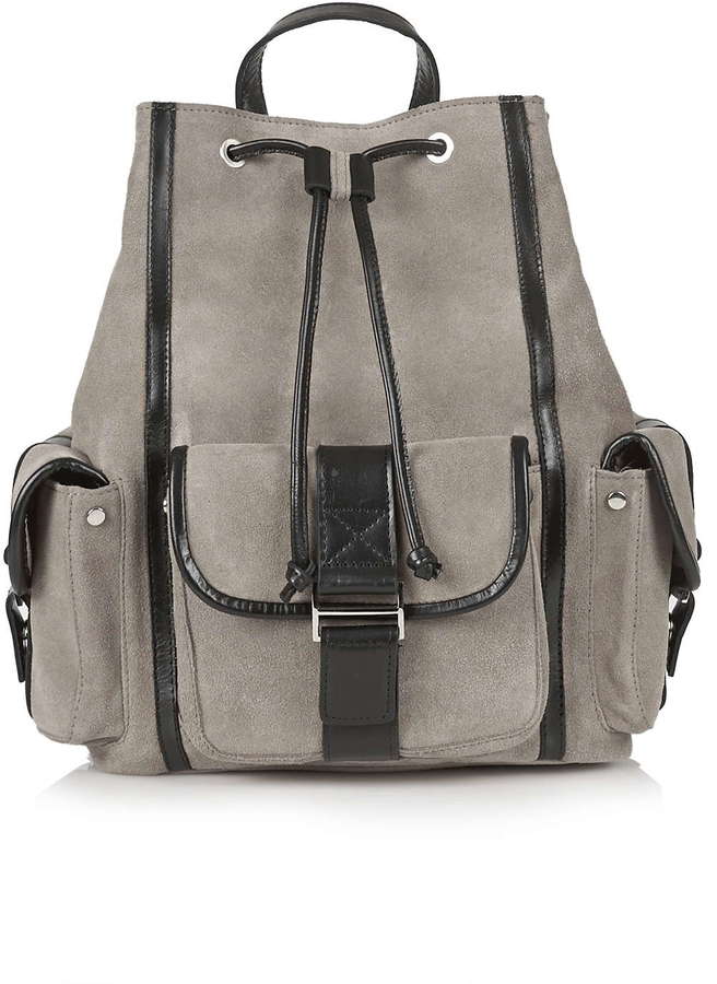 Topshop Premium leather backpack - ShopStyle