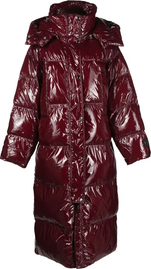 SHOREDITCH SKI CLUB Red Luna Bria Long Puffer Coat - ShopStyle