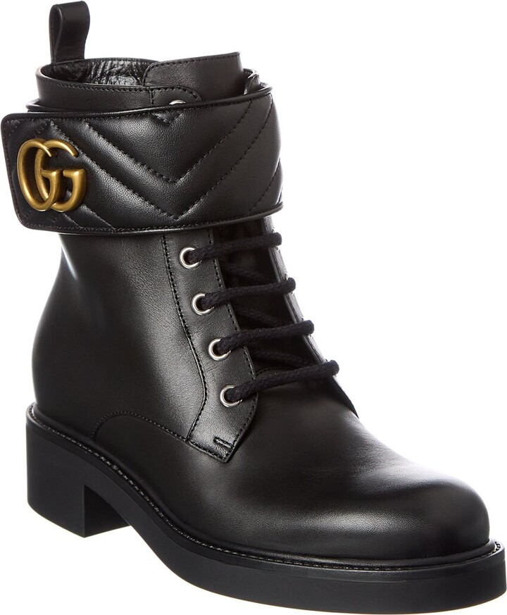 Gucci Double G Leather Bootie - ShopStyle