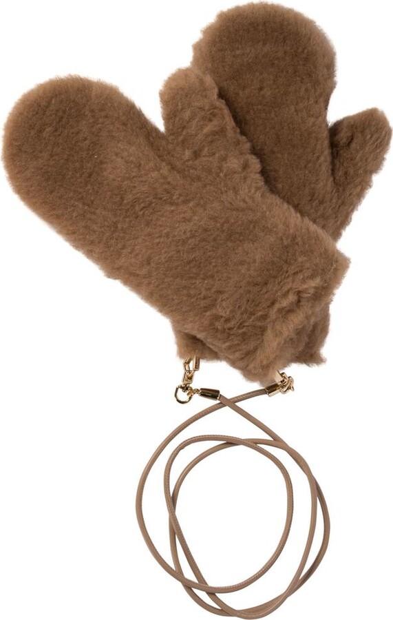 Max Mara Mittens In Teddy Fabric - ShopStyle Gloves