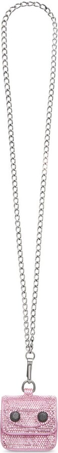Balenciaga Le Cagole Flap Earpods With Chain And Rhinestones ...