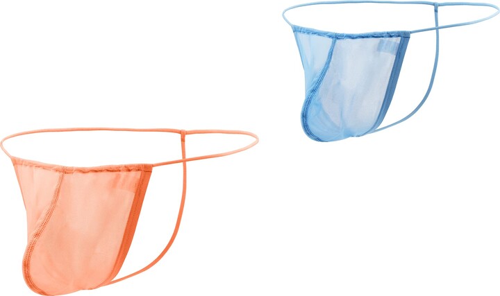 BIATWOWR Sheer Mens G-Strings Thongs Mens Transparent See-Through Brief ...