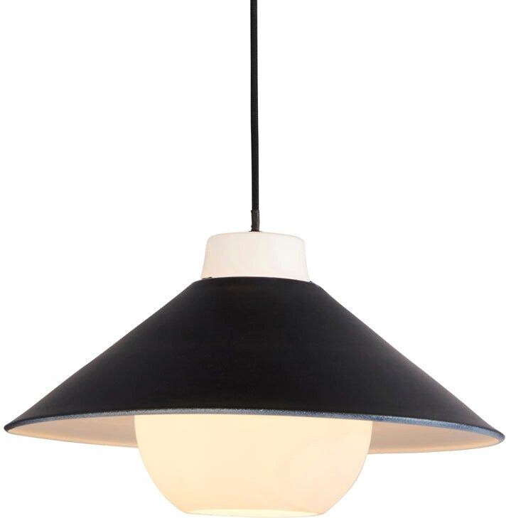 Loops Matt Black & White Monochrome Angled Ceiling Pendant Light ...