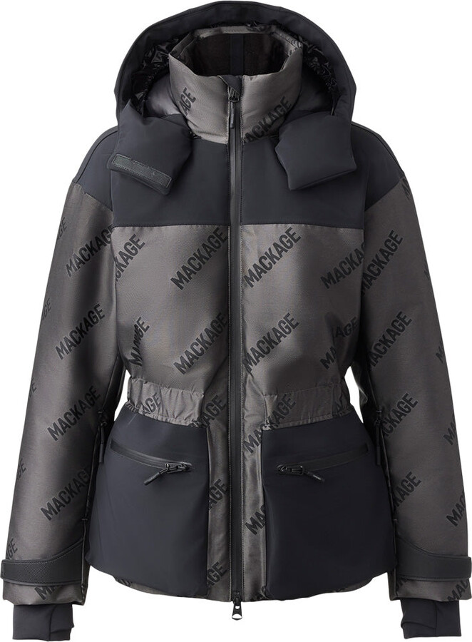 Mackage Nixie-jmg Stretch Down Ski Jacket With Jacquard Logo Pattern ...