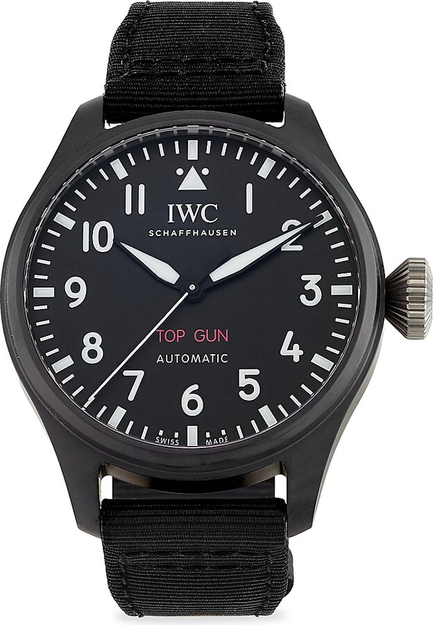 IWC SCHAFFHAUSEN Big Pilot's Top Gun Ceramic & Textile Watch - ShopStyle