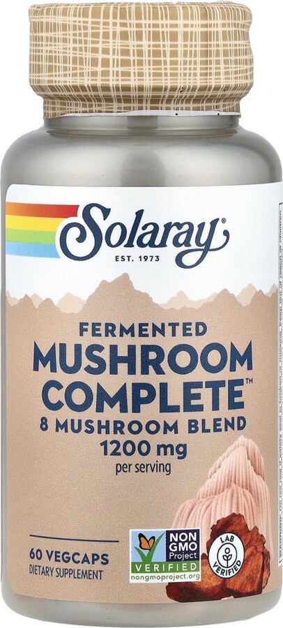 Solaray Fermented Mushroom Complete 1 200 mg - 60 VegCaps (600 mg per ...