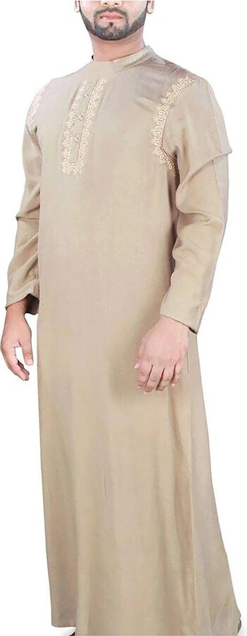 Memmyly Muslim Men Islamic Dubai Dress - Kaftan Muslim Men Prayer ...
