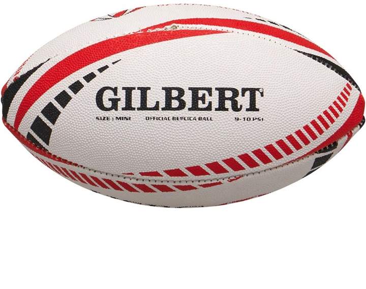 Gilbert Rugby HSBC World Series Replica Mini Rugby Ball Red/Silver ...