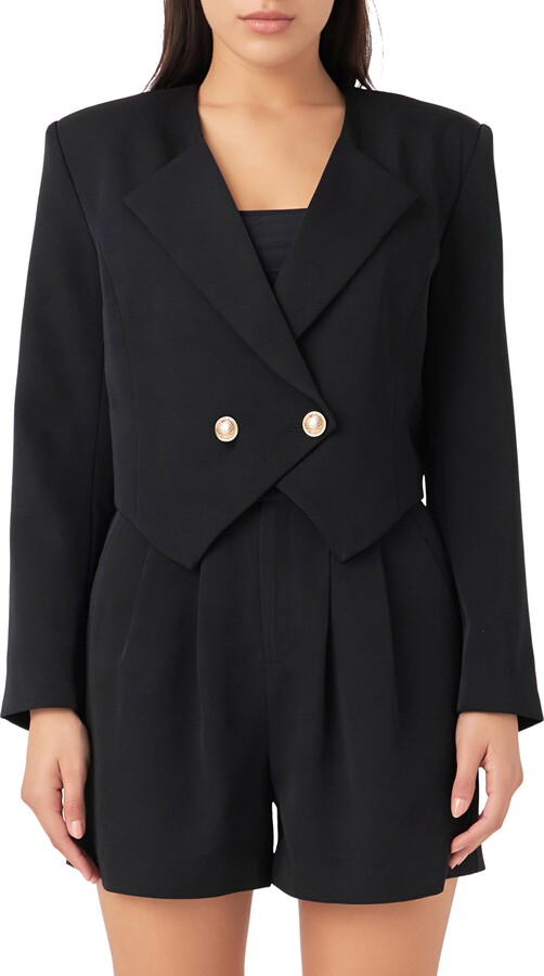 Grey Lab Crop Blazer - ShopStyle