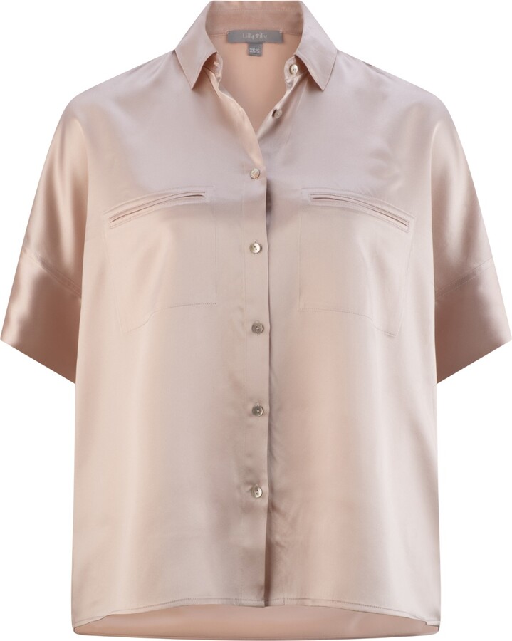 Lilly Pilly Collection - Toni Silk Shirt - ShopStyle Tops