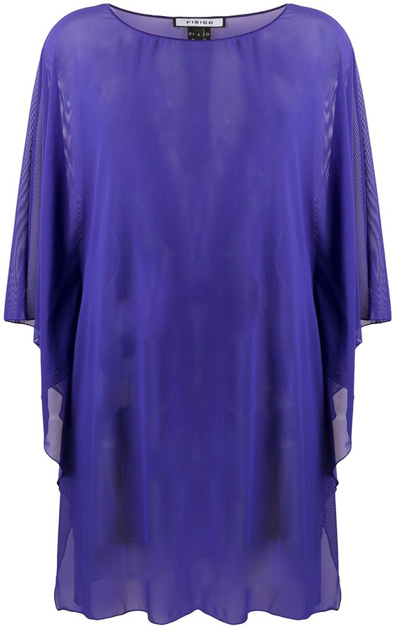 Fisico Sheer Floaty Style Tunic Top - ShopStyle
