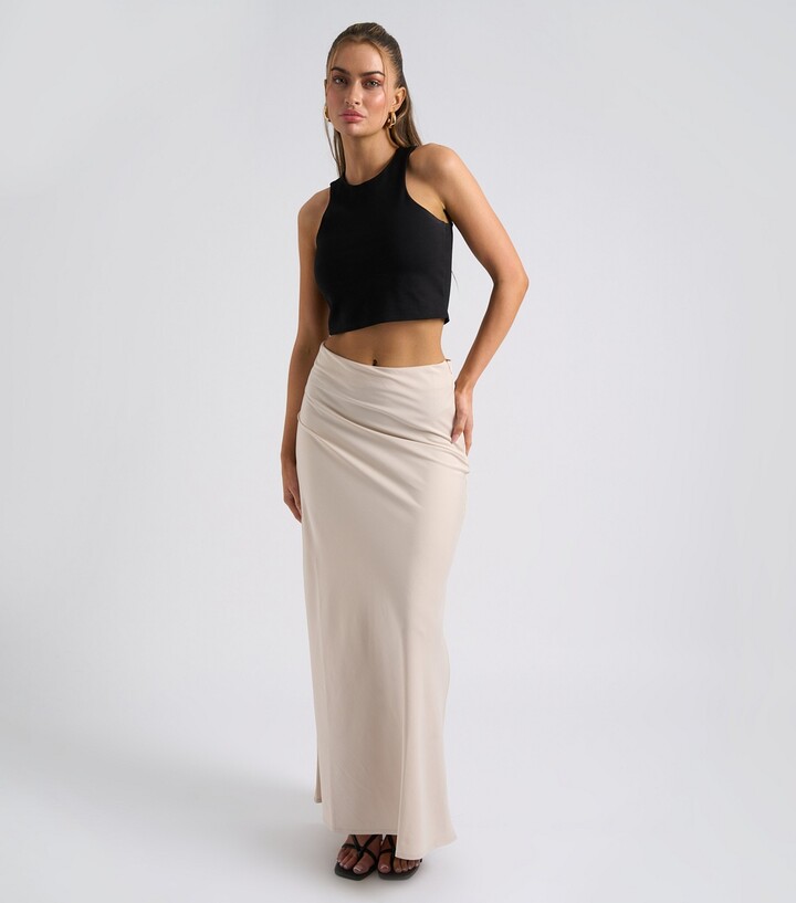 Women's Stone Satin Maxi Skirt Urban Bliss - ShopStyle