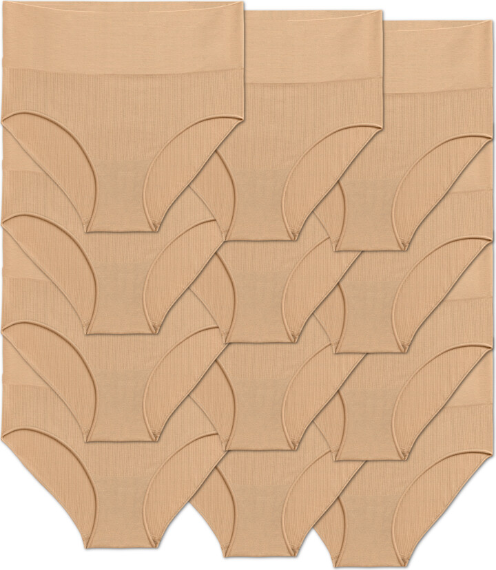 Bombas Women's Ribbed Seamless High Rise Hipster Underwear 12-Pack ...