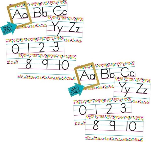 Teacher Created Resources® Confetti Alphabet Line Bulletin Board Set, 2 ...
