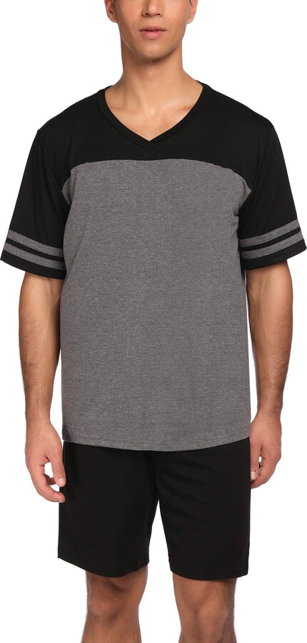 Avidlove Men's Short Pyjamas Sleepwear Set Nightwear Short Sleeve Suit ...