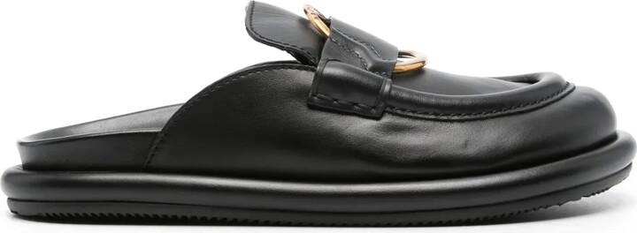 Moncler Bell leather mules - ShopStyle