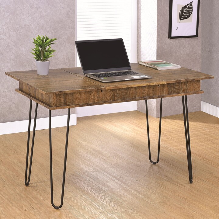 Industrial Design Office Computer Writing Desk with Flip Top Storage ...