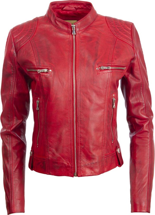 Aviatrix Women's Real Leather Short Fashion Biker Jacket (FPHE) S ...