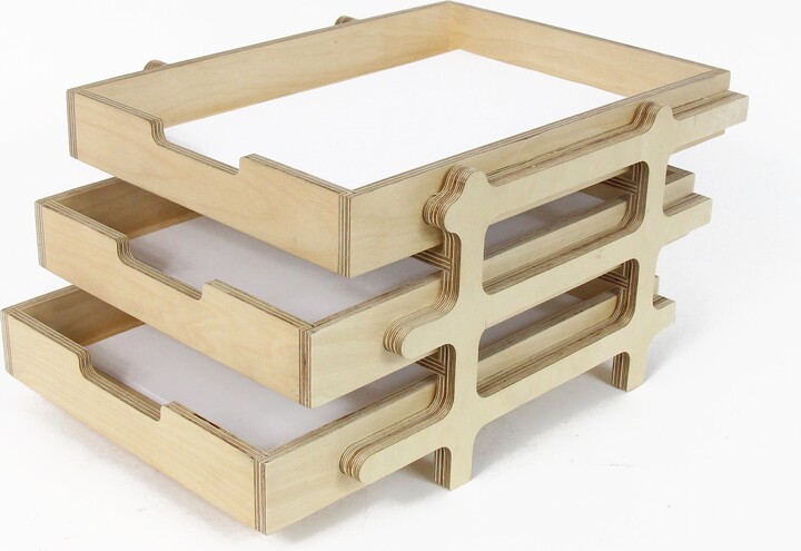 Etsy Paper Tray File Organizer Wood Desk Office Desk Accessories ...
