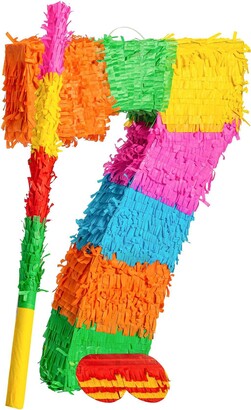 Fax Potato Pinatas Number 7 Cardboard Pinata, Stick and Blindfold Set ...