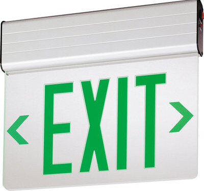 Lithonia Lighting Stencil Surface-Mounted Edge-Lit LED Exit Sign ...