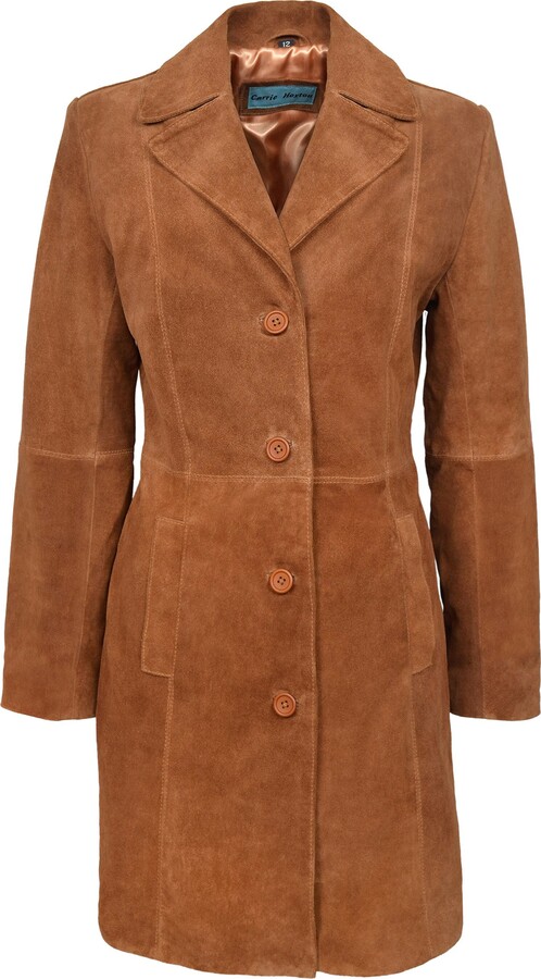 Smart Range Leather TRENCH 3457 Ladies Classic Knee-Length Designer ...