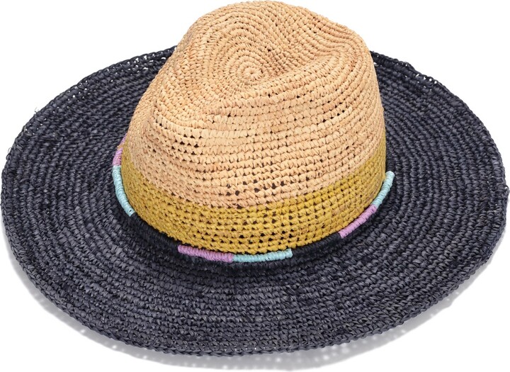 Justine Hats - Multi Colors Straw Fedora Hat - ShopStyle