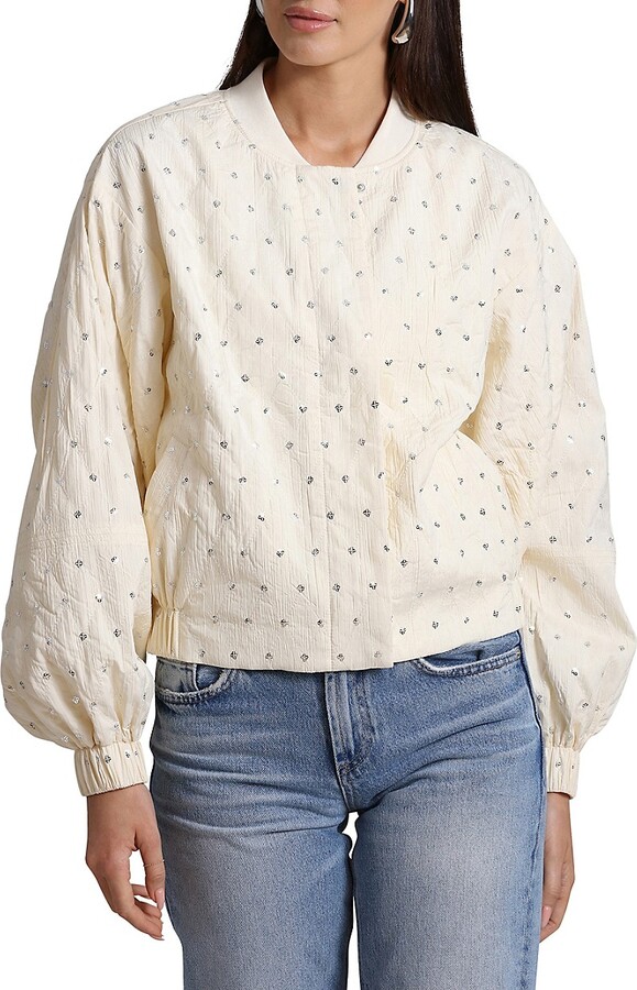 AVEC LES FILLES Sequin Quilted Bomber Jacket - ShopStyle