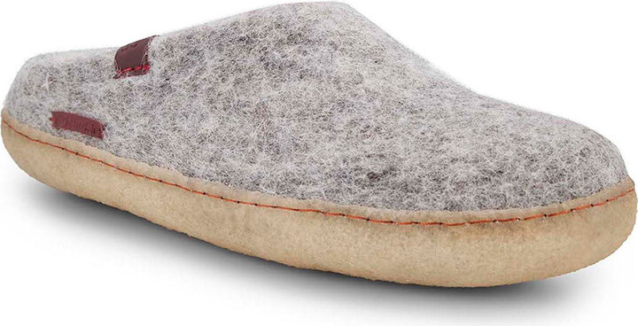 Betterfelt Women's Classic Slipper - Grey With Natural Crepe Rubber ...