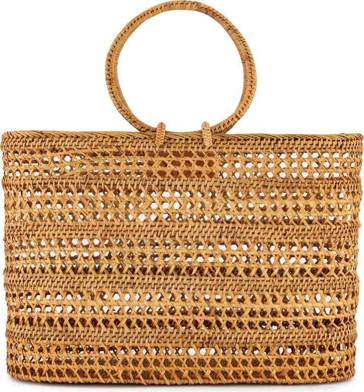 Ohsun Alva Woven Rattan Basket - ShopStyle Tote Bags