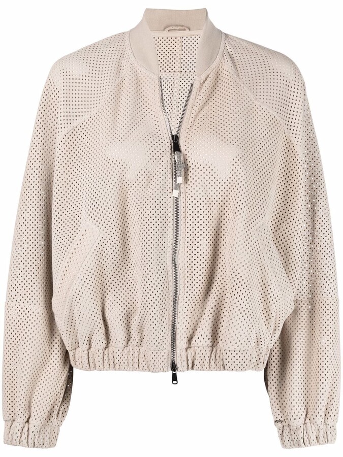 Brunello Cucinelli Perforated-Design Jacket - ShopStyle