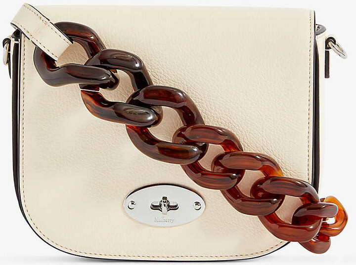 Mulberry Darley small postman's-lock grained-leather satchel bag ...