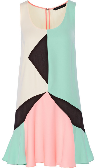 Marc by Marc Jacobs Color-block cady mini dress - ShopStyle