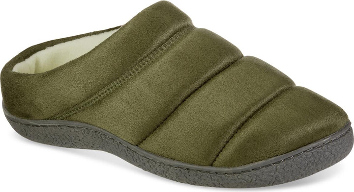 Isotoner Mens Quilted Lined Slide Slippers - ShopStyle
