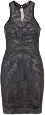 HUGO BOSS x Bella Poarch dress in rhinestone-studded mesh - ShopStyle