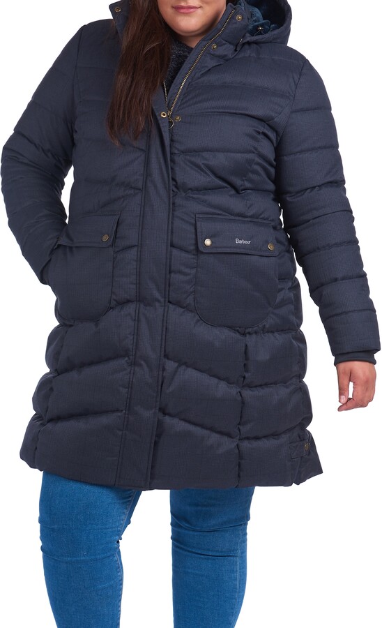 Barbour Kingston Plaid Quilted Coat with Removable Hood - ShopStyle ...