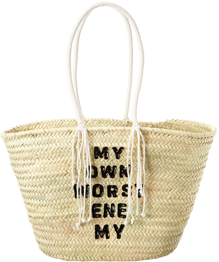 Celine Large Triomphe Raffia Basket Tote - ShopStyle