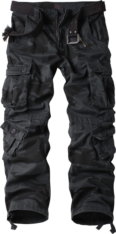 Jessie Kidden Men's Combat Camo Cargo Trousers Camouflage Army Military ...