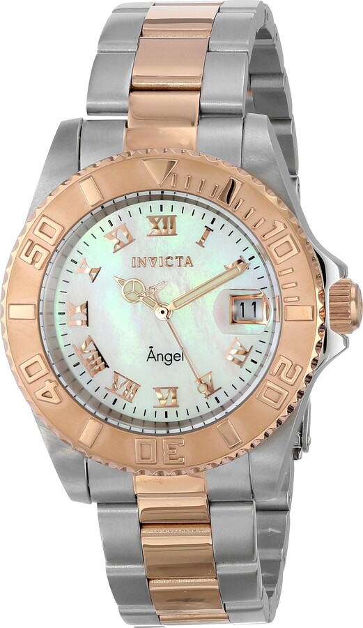 Invicta Women's 14367 Angel Analog Display Swiss Quartz Two Tone Watch ...