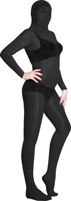 BESYFAY Women's Sexy Long Sleeve Bodysuit Shiny Glossy Nylon Sheer ...