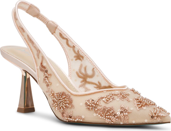 Betsey Johnson Nikki Pointed Toe Slingback Pump - ShopStyle