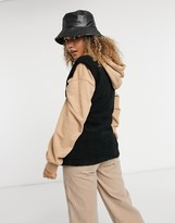 Weekday Linnea textured teddy vest in black - ShopStyle