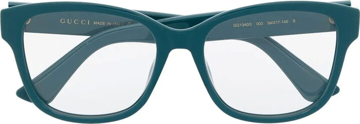 Gucci Eyewear Logo-Plaque Detail Glasses - ShopStyle Sunglasses