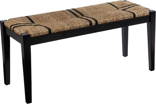 Natday Seagrass Bench Black/Natural - Aiden Lane - ShopStyle Living Room