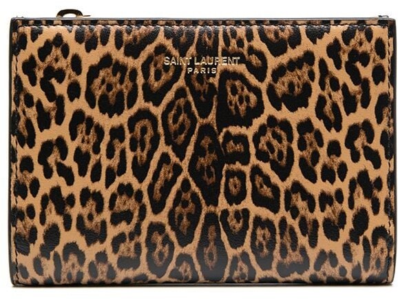 Saint Laurent Leopard-Print Bi-Fold Zip Wallet - ShopStyle