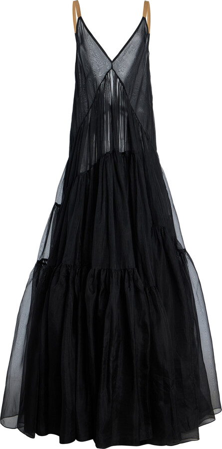 Temily Exclusive Theatre for Dreamers Tiered Silk Gown - ShopStyle ...