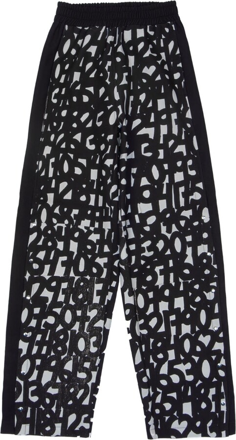 Mysimplicated Women's White / Black Pants With Lateral Snap Buttons In ...