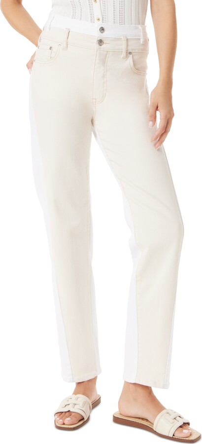 Sam Edelman Women's Stovepipe High-Rise Jeans - White - Undyed Natural ...