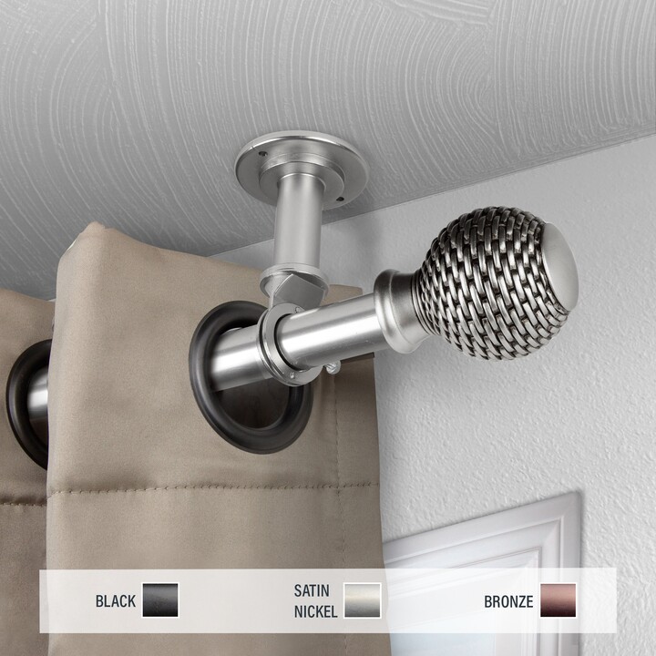 InStyleDesign Kray 1 inch Diameter Ceiling Curtain Rod/ Room Divider ...